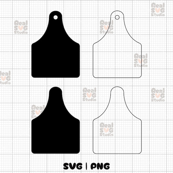 Cow Tag Template - Etsy