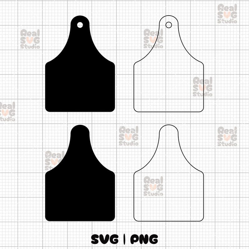 Cow Tag Template - Etsy