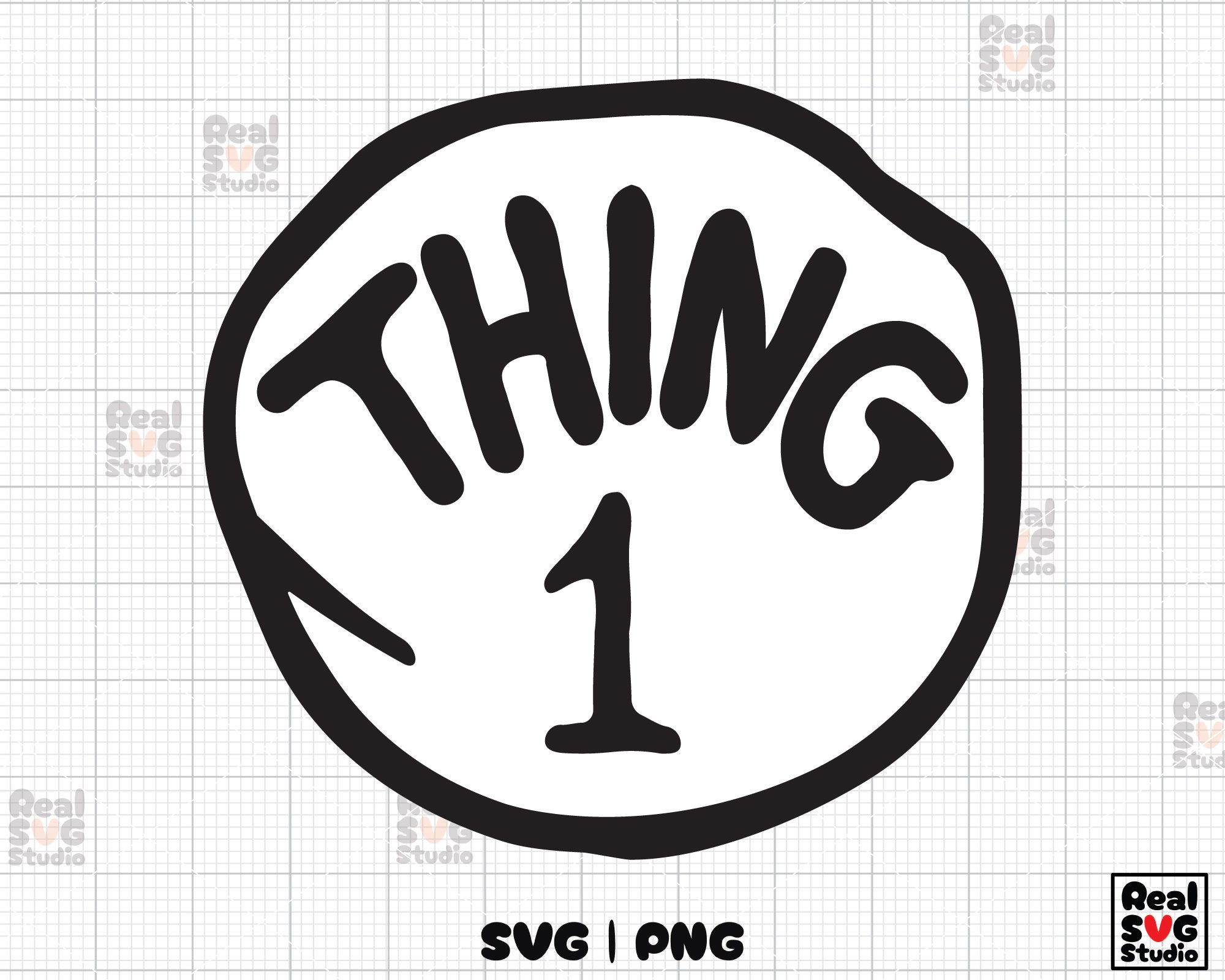 Thing One and Thing Two (digital Dowload - Svg and Png Files) - Etsy