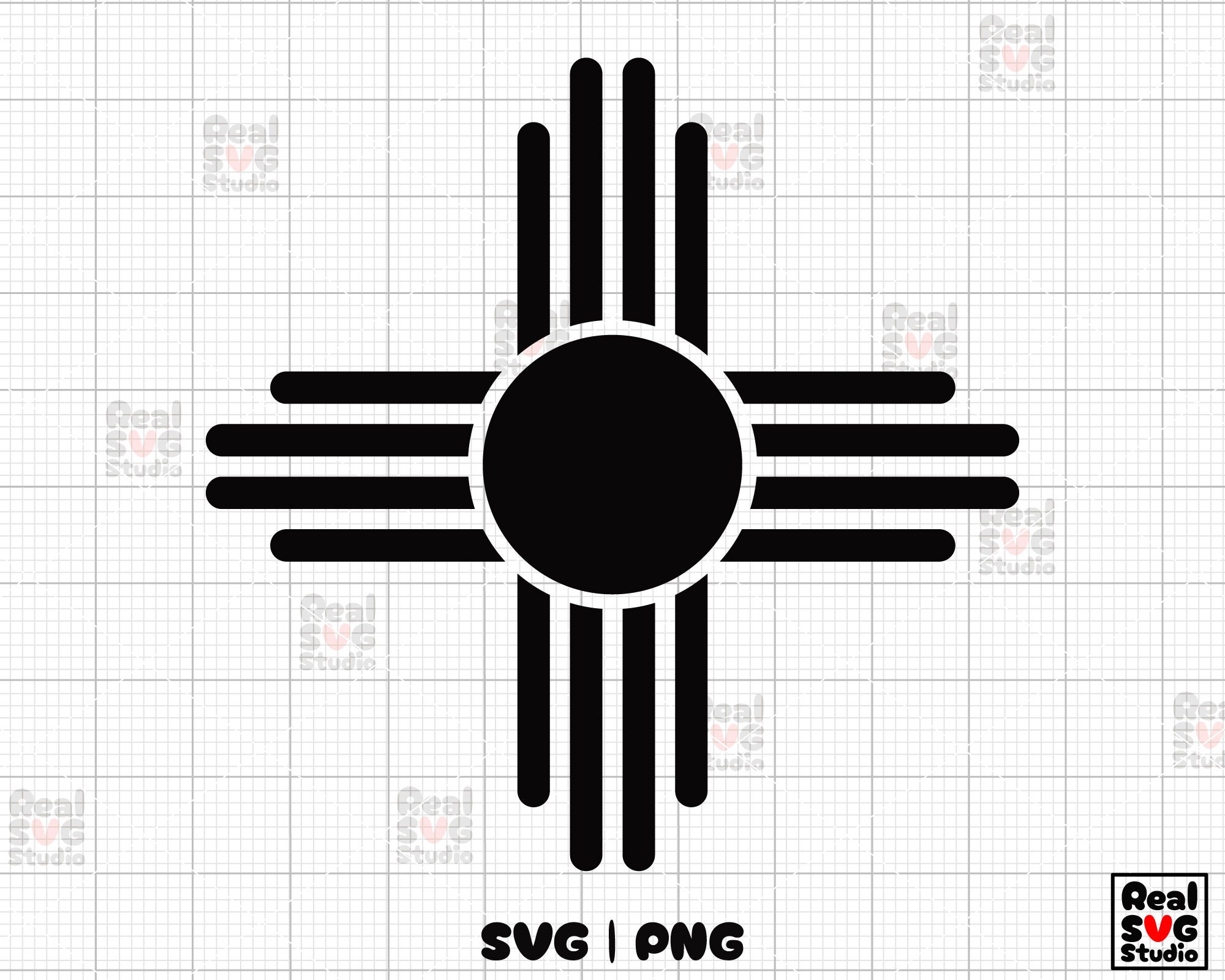 Zia Sun SVG, PNG Digital Download | Zia Sun Cut File Cricut ...