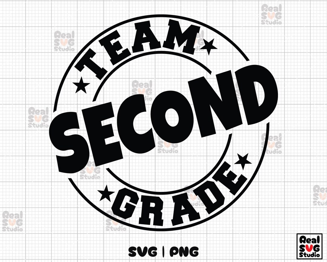 Team Second Grade SVG PNG: Back to School Teacher Shirt - Etsy
