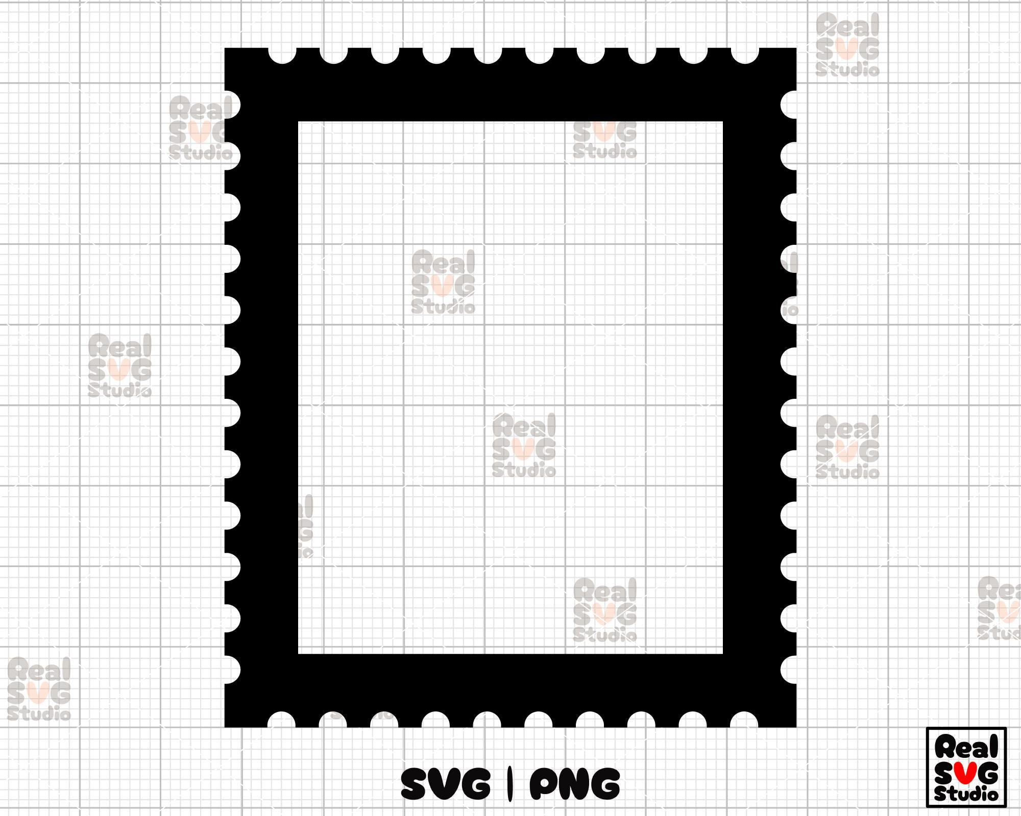 Postage Stamp Frame SVG PNG Mail Frame Cut File for Cricut and ...