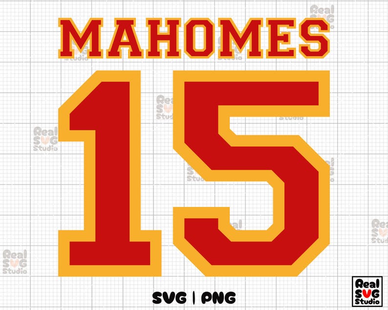 Mahomes 15 Jersey Design SVG PNG Cricut Cut File (digital Download) - Etsy