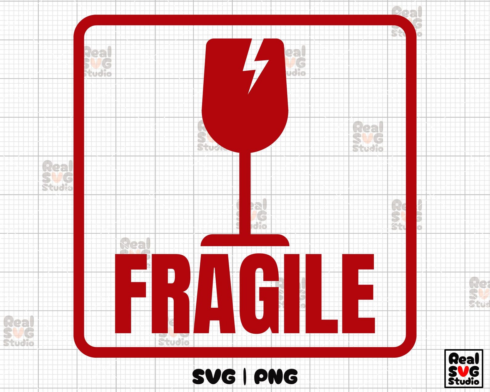 Fragile SVG PNG, Fragile Printable Sticker Svg, Fragile Mail Packaging ...