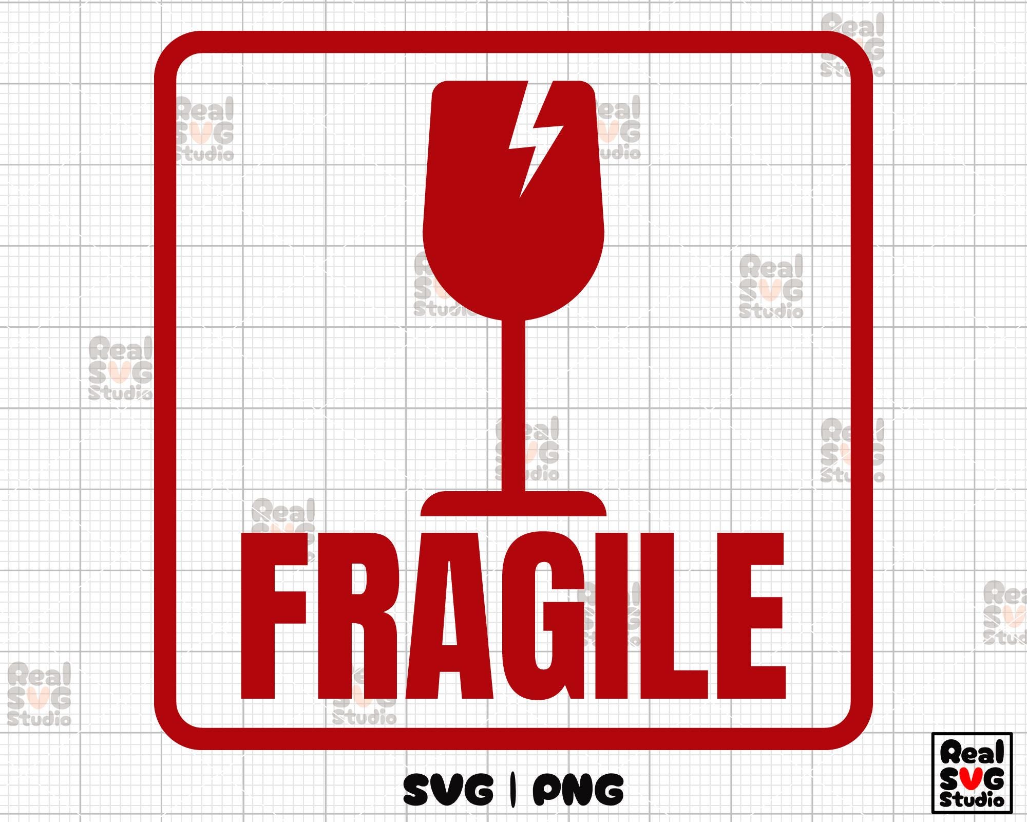 Fragile Handle With Care SVG PNG: Mail Packaging Sticker Template ...