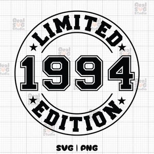 Limited Edition 1994 SVG, PNG | Birthday Svg | Est 1994 Shirt Svg ...