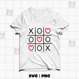 XOXO Valentines Day Svg Png | Tic Tac Toe Valentines Shirt Design ...