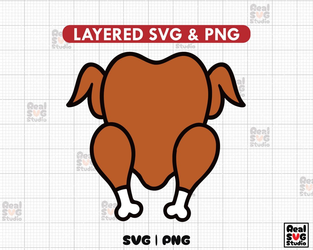 Thanksgiving Roasted Turkey SVG PNG: Thanksgiving Dinner | Cooked ...
