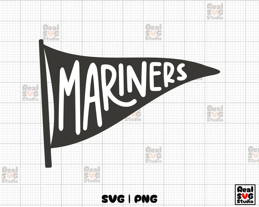 Mariners Team Pennant SVG PNG: Sports Tees Cut File (instant Download ...