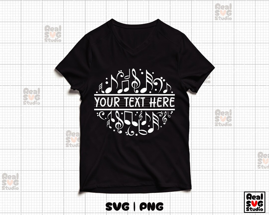 Musical Note Monogram SVG PNG | Split Musical Note Svg | Musical Note ...