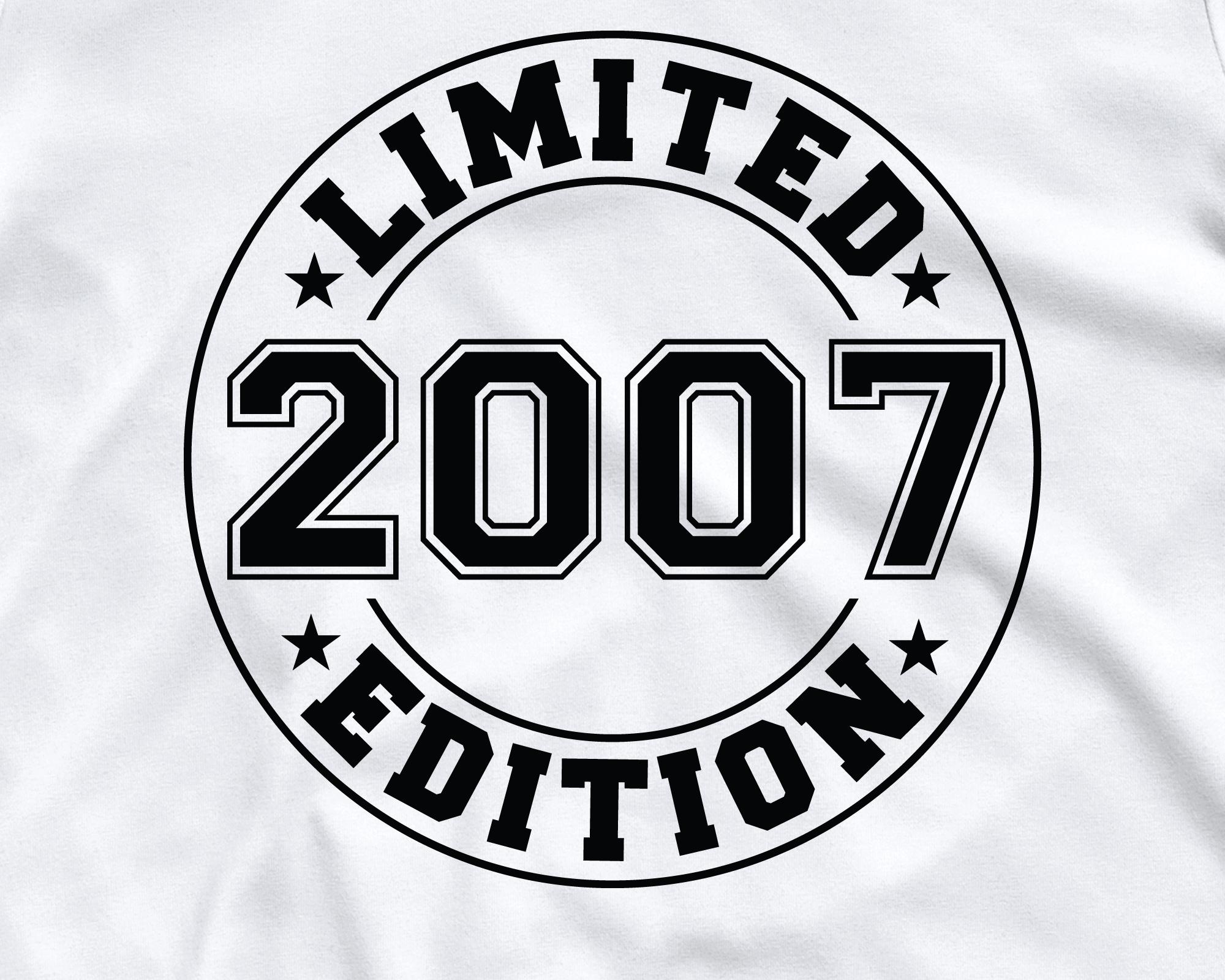 Limited Edition 2007 SVG, PNG | Birthday Svg | Est 2007 Shirt Svg ...