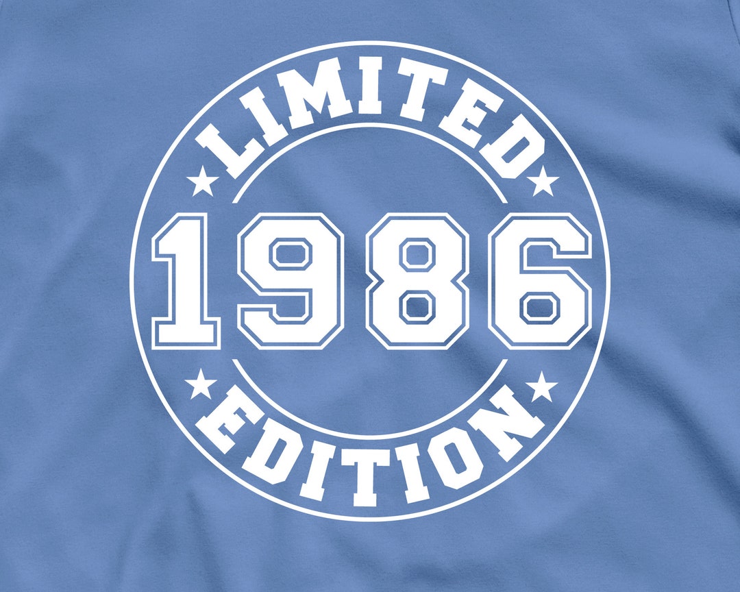 Limited Edition 1986 SVG, PNG Birthday Svg Est 1986 Shirt Svg Birthday ...