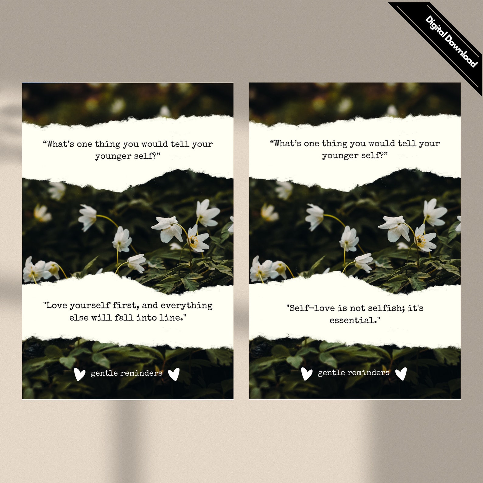 30 Printable Gentle Reminder Affirmation Cards | PDF Download | Self ...
