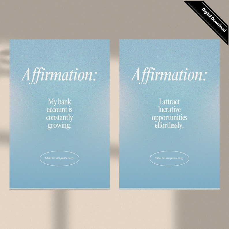 30 Editable Financial Affirmation Cards Template | Editable in Canva ...