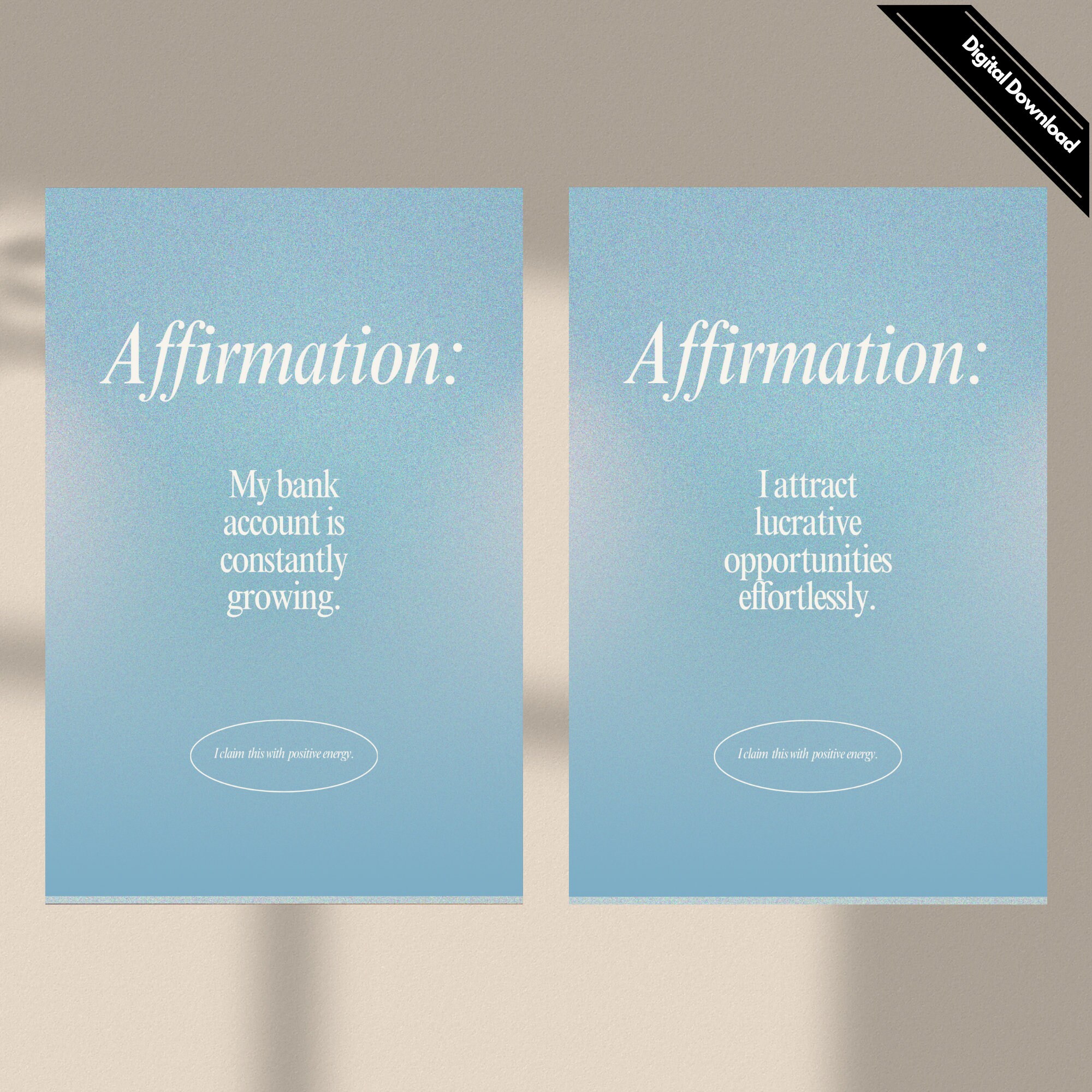 30 Editable Financial Affirmation Cards Template | Editable in Canva ...