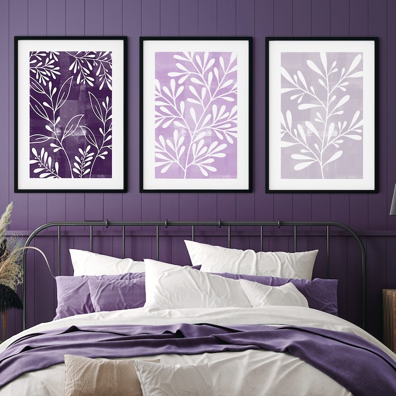 Purple Wall Art - Etsy