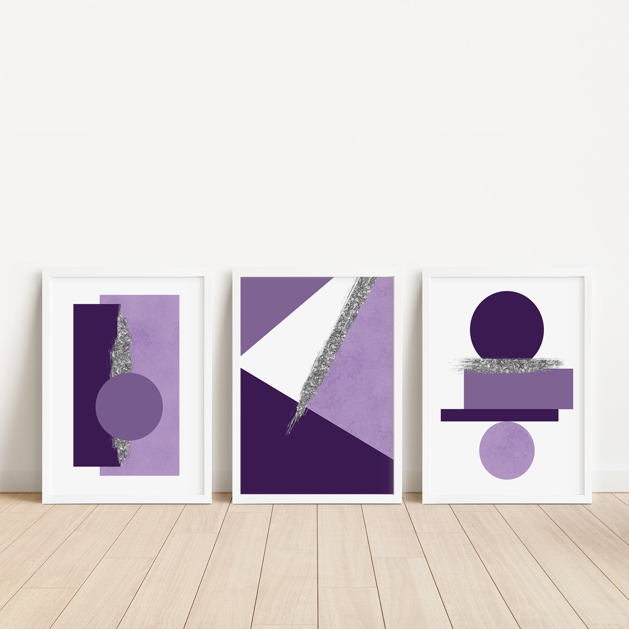 Purple and Silver Wall Art Purple Prints Purple and Silver - Etsy