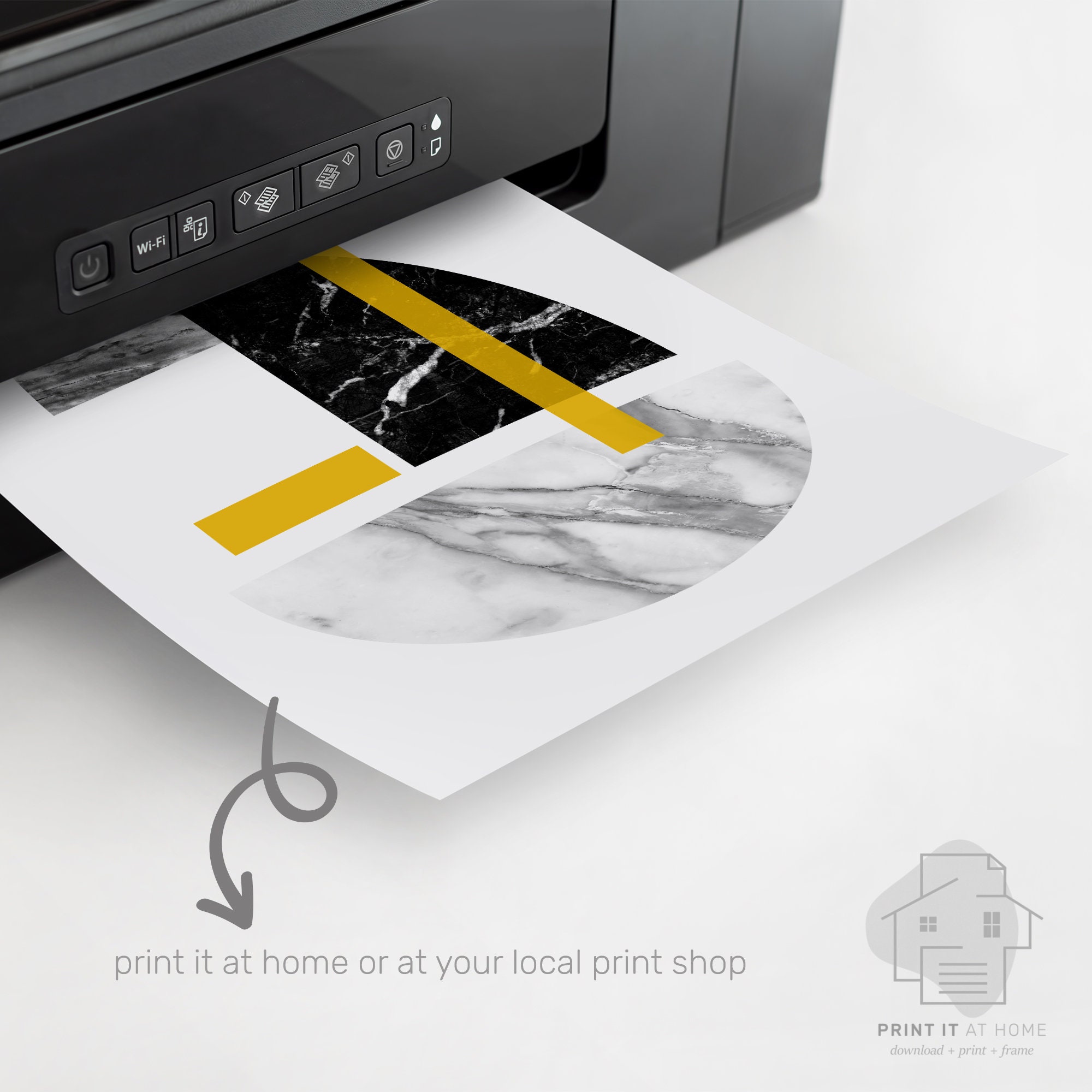 Set of 4 Mustard Art Prints Mustard Wall Art Yellow Wall - Etsy