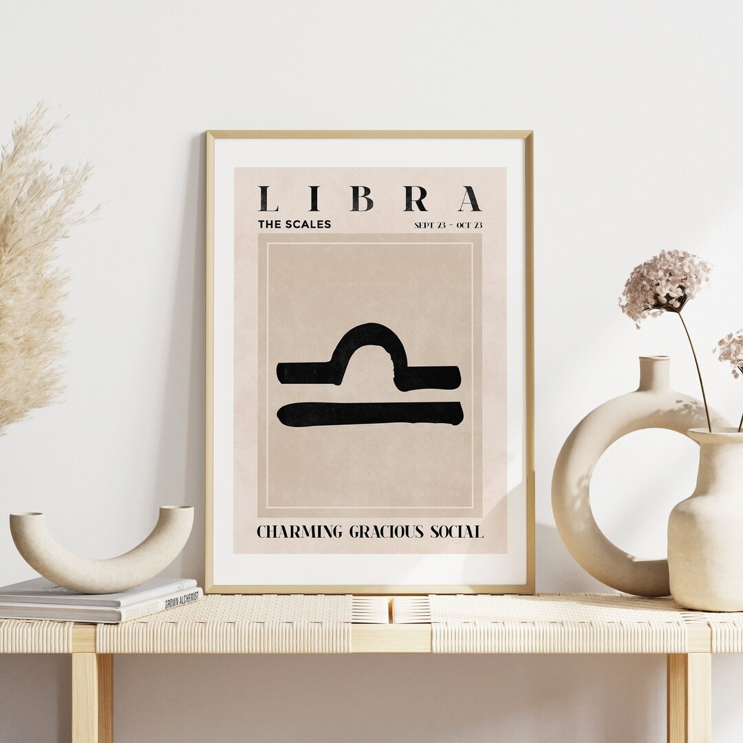 Libra Zodiac Print Libra Art Libra Decor Boho Libra Print - Etsy