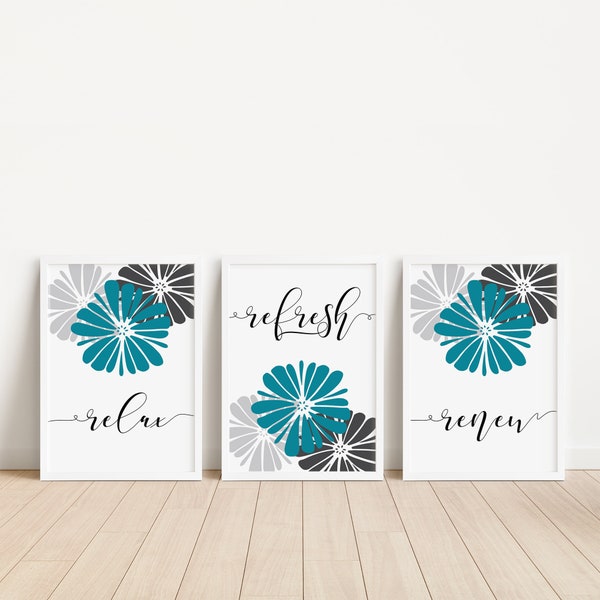 Teal Bathroom - Etsy