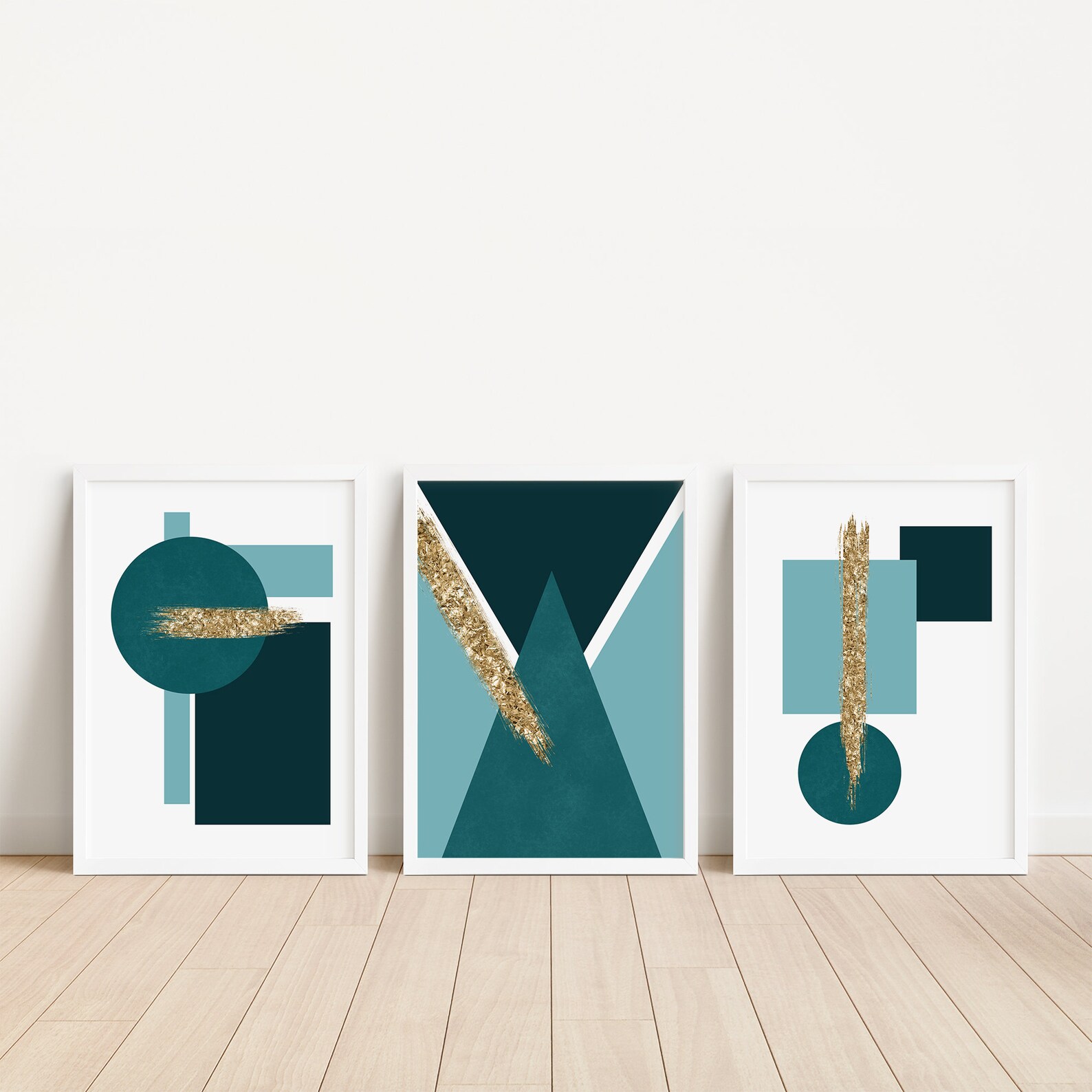 Teal and Gold Wall Art Teal and Gold Prints Teal Wall Art - Etsy