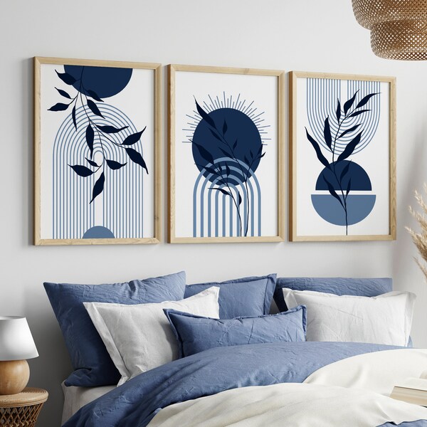 Printable Blue Wall Art - Etsy