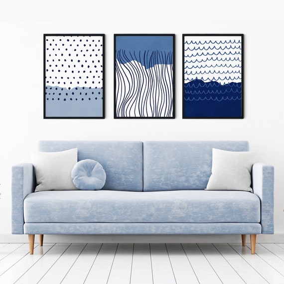Light Blue Abstract Art