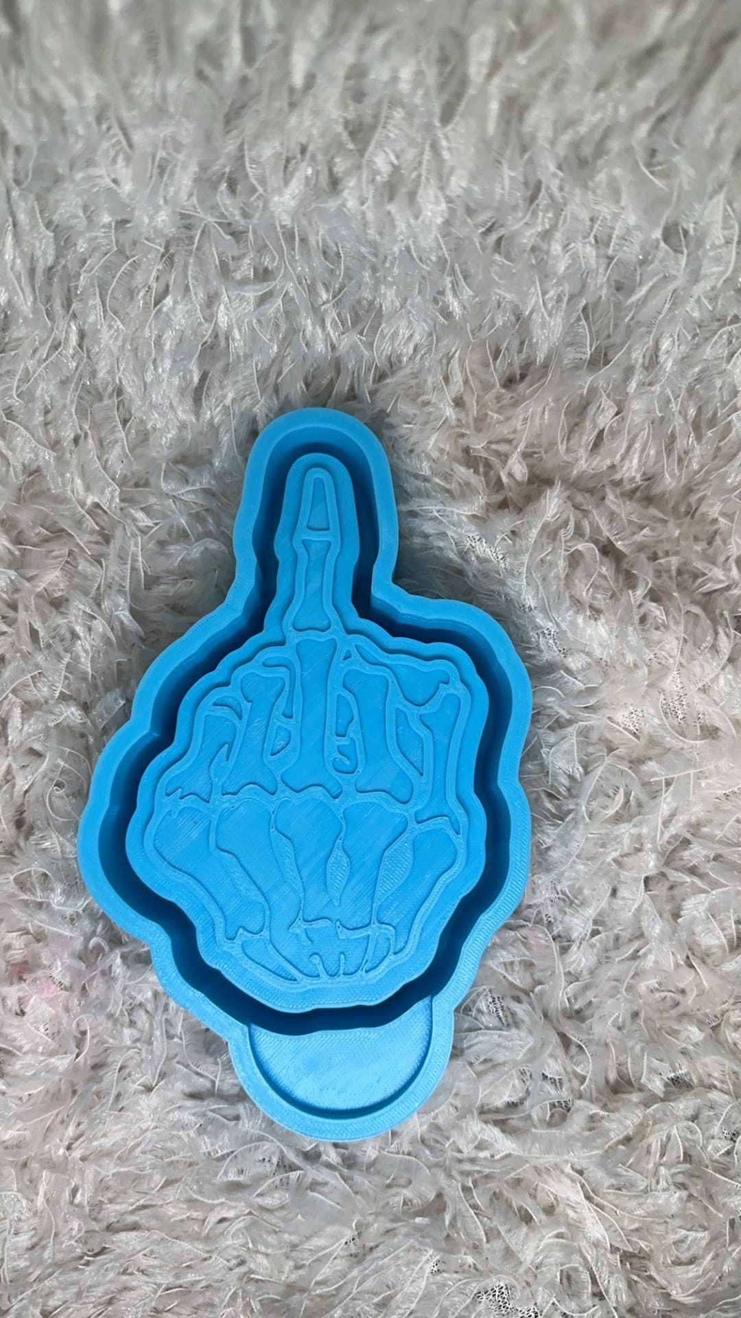 Rocker Skeleton Middle Finger Freshie Mold, Silcone Mold for Car ...