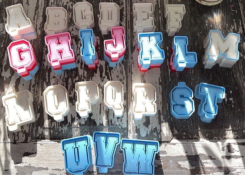 Alphabet Letters Freshie Vent Clips Silcone Mold for Car Freshies ...