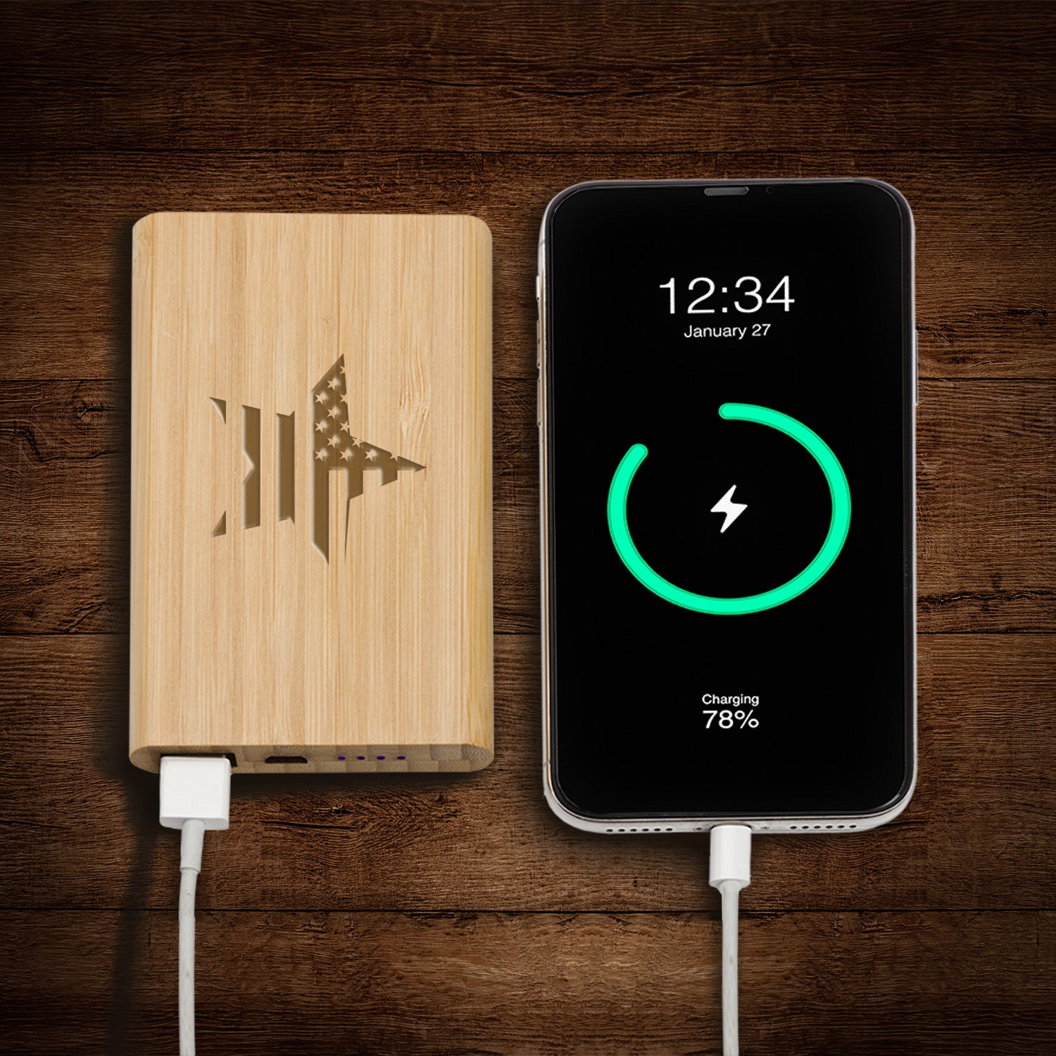 Bamboo Power Bank - Etsy