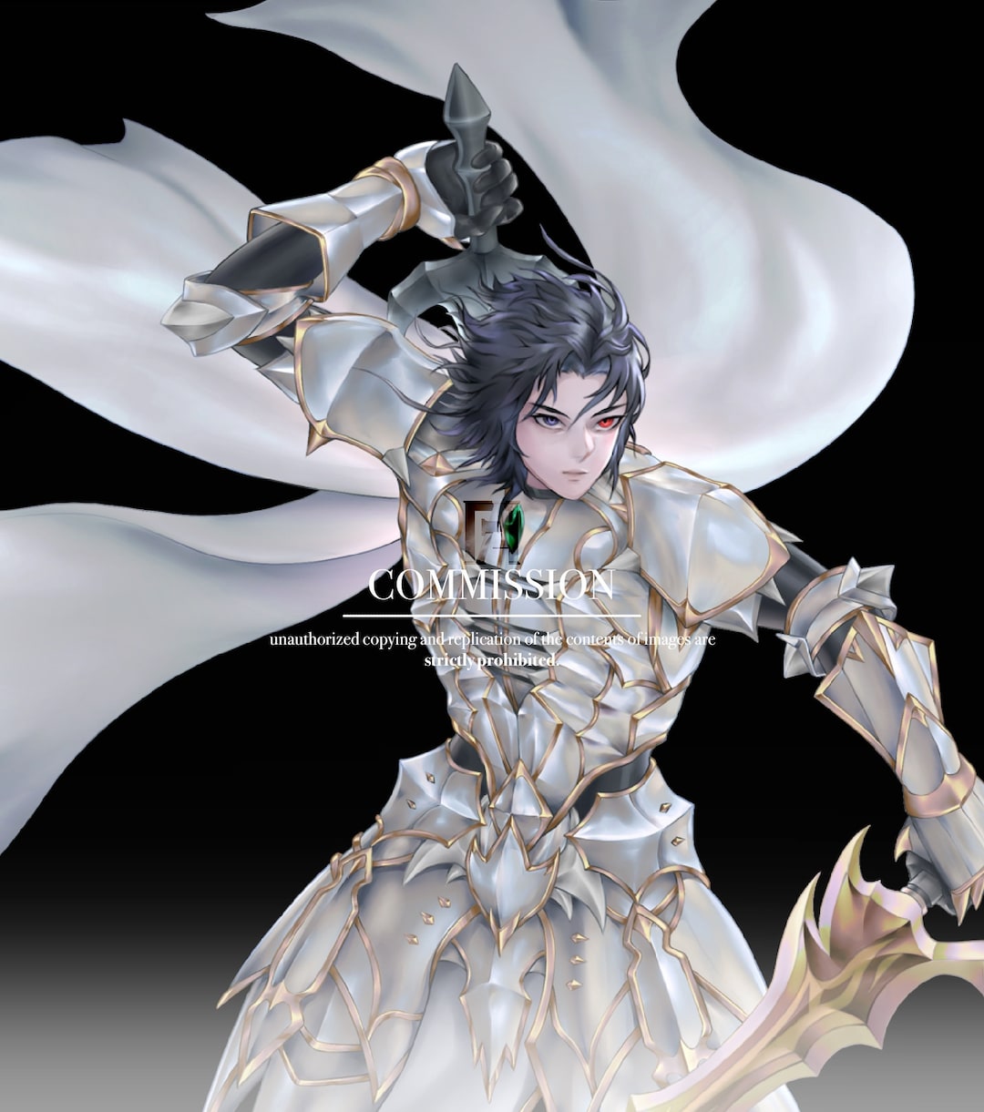Fantasy Art Commission Half Body Digital Anime Drawing, Fanart ...