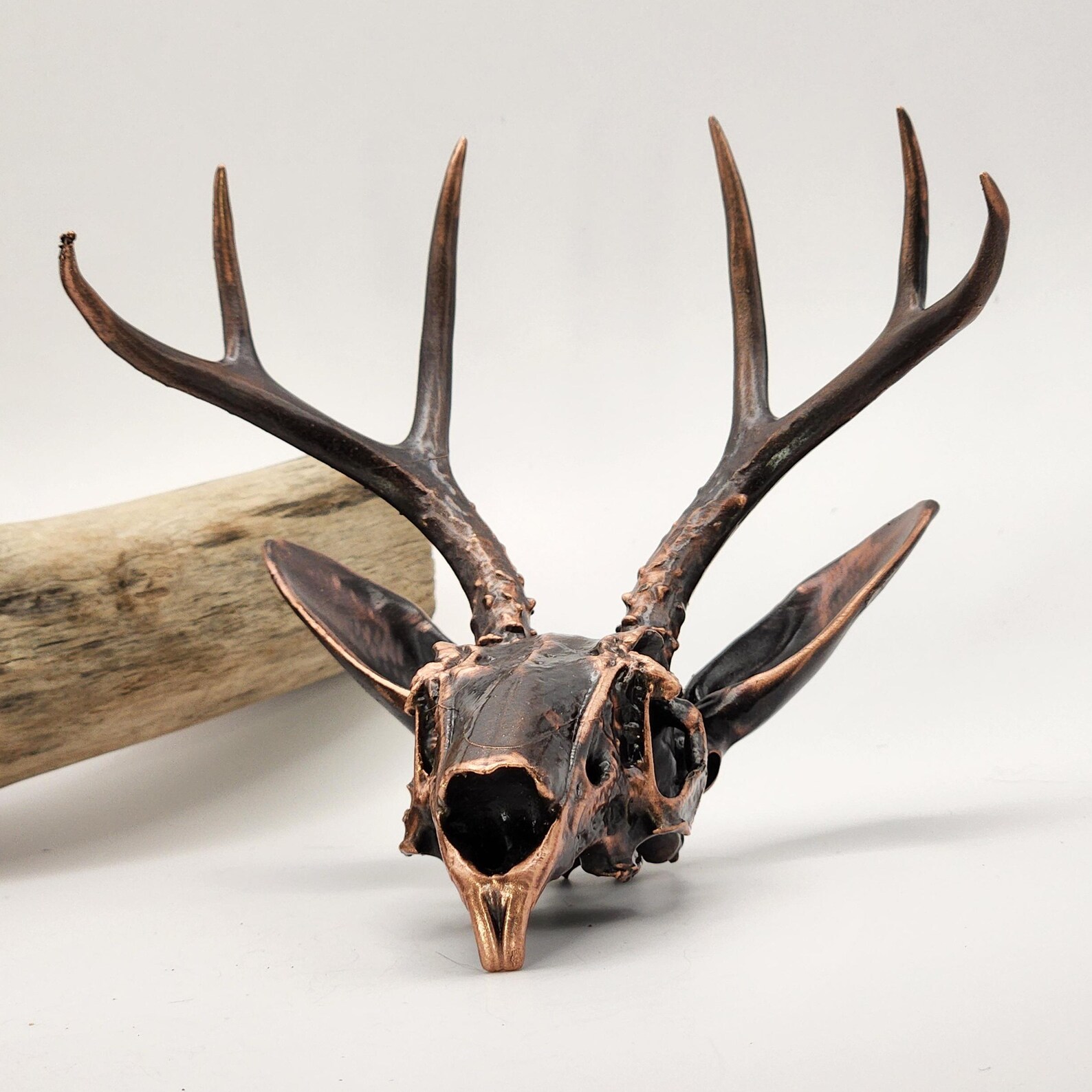 3D Printed Jackalope Skull Statue Electroformed in Copper Unique Mythical Art Piece - Etsy