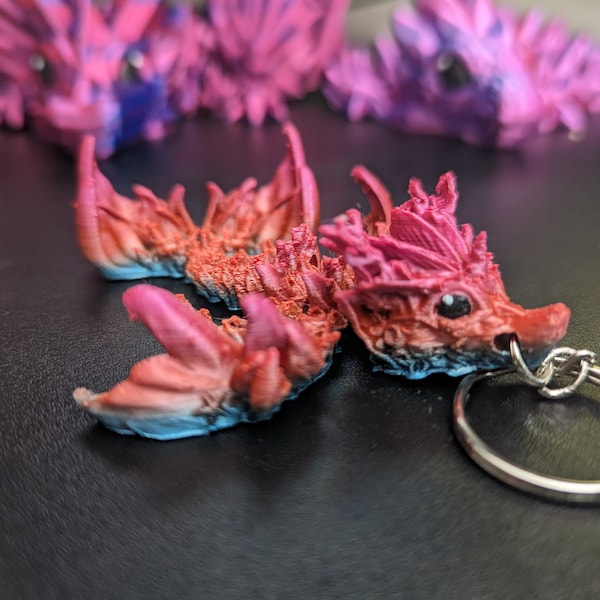Cinderwing Dragon Keychain - Etsy