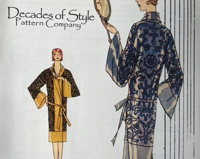 Decades of Style OOP 1929 Evening Kimono or Negligee Robe Sizes 36 - 40 ...