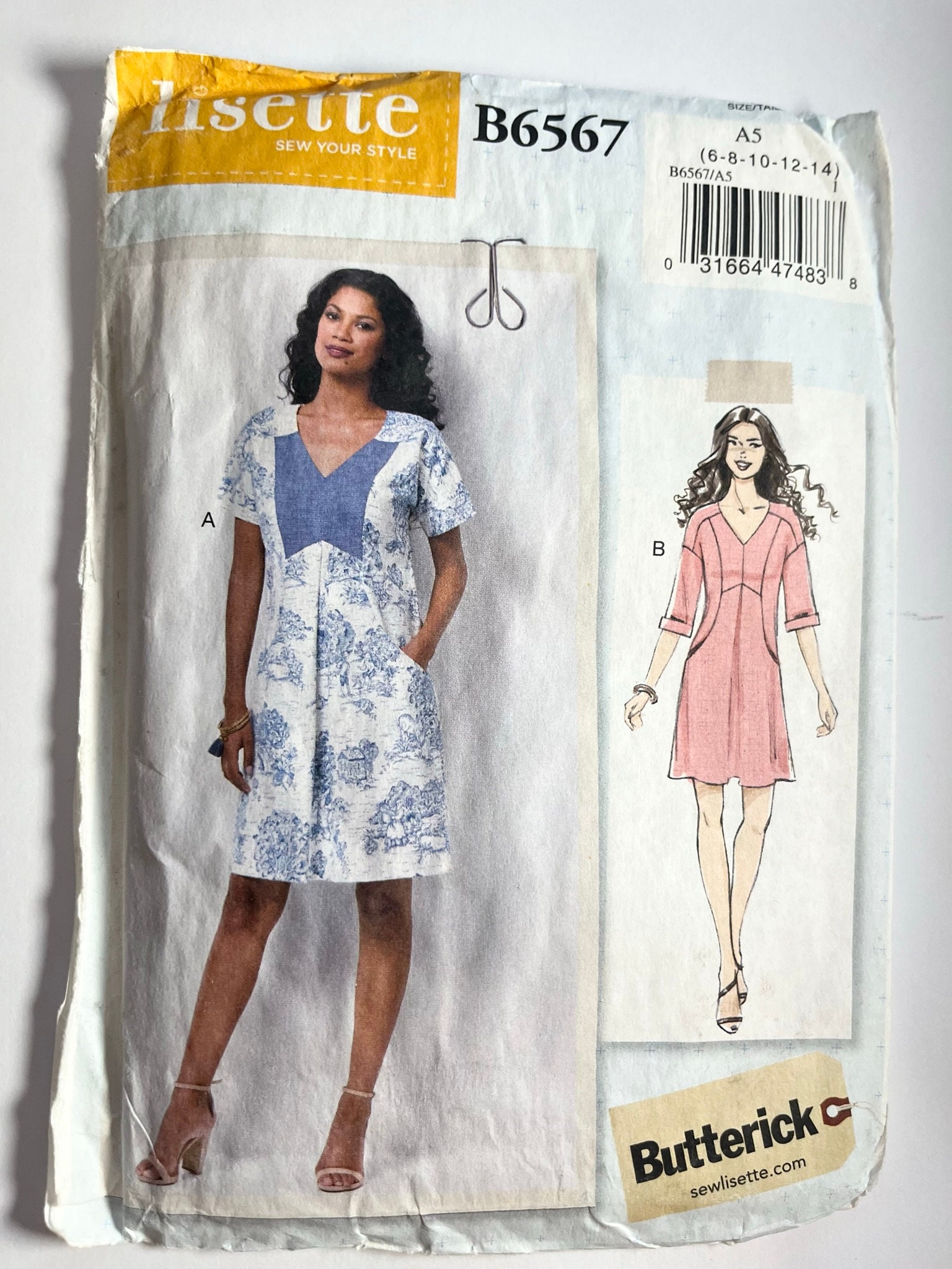 Butterick 6567 Lisette Easy Fitted Dress Pattern 6 14 - Etsy