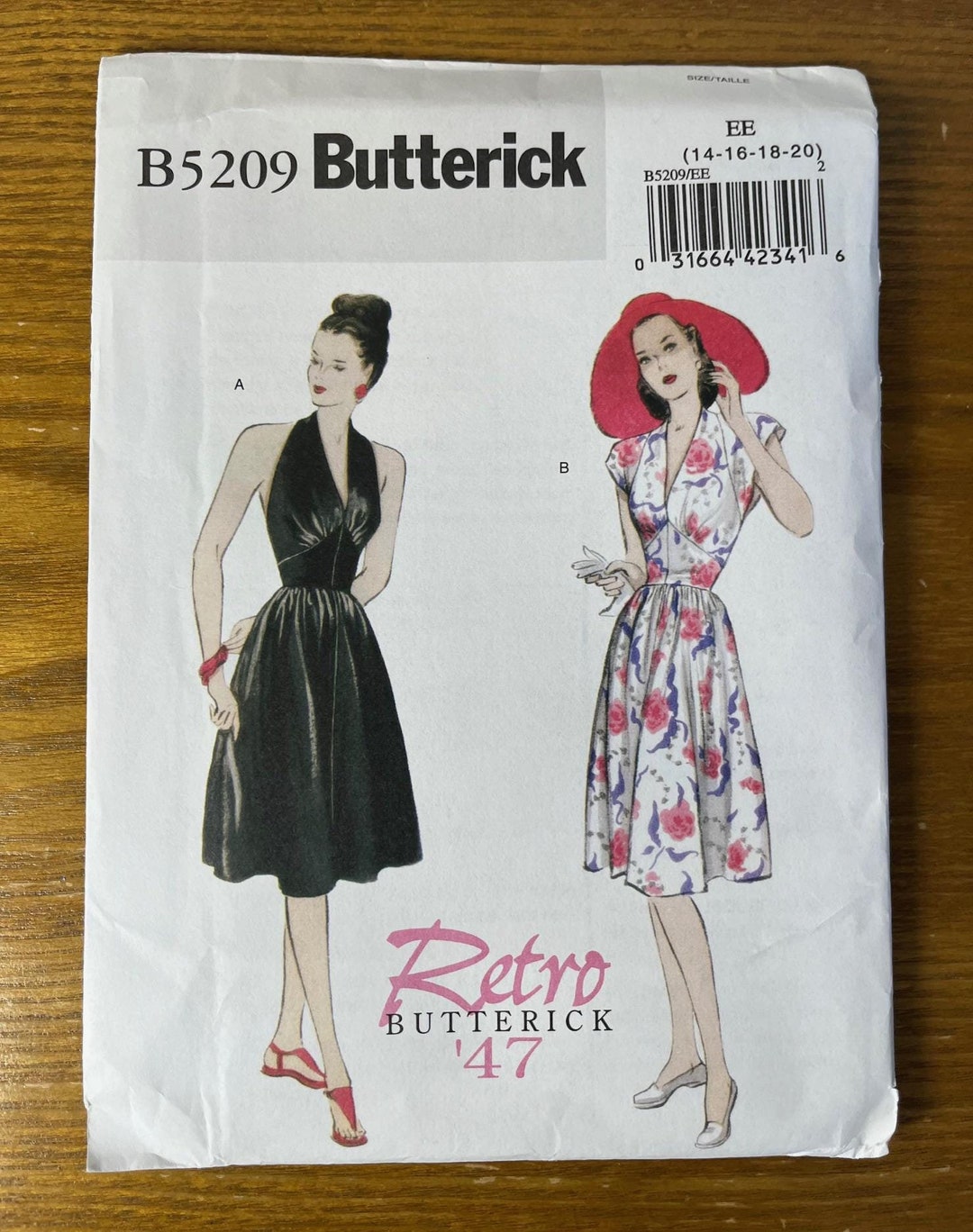 Retro Butterick 5209 1940s Pinup Sundress Pattern Sizes 14 20 - Etsy