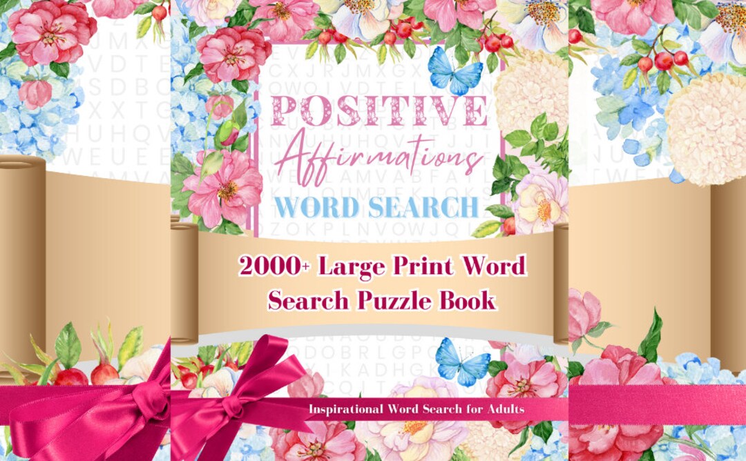 Positive Affirmations Word Search Puzzle Book: Floral Edition (PDF ...
