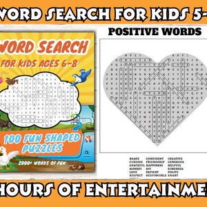 Word Search for Kids Ages 6-8, 100 Fun Shaped Word Search Puzzles for ...