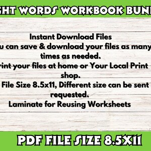100 Sight Words Kindergarten Workbook for Homeschooling Sight Words ...