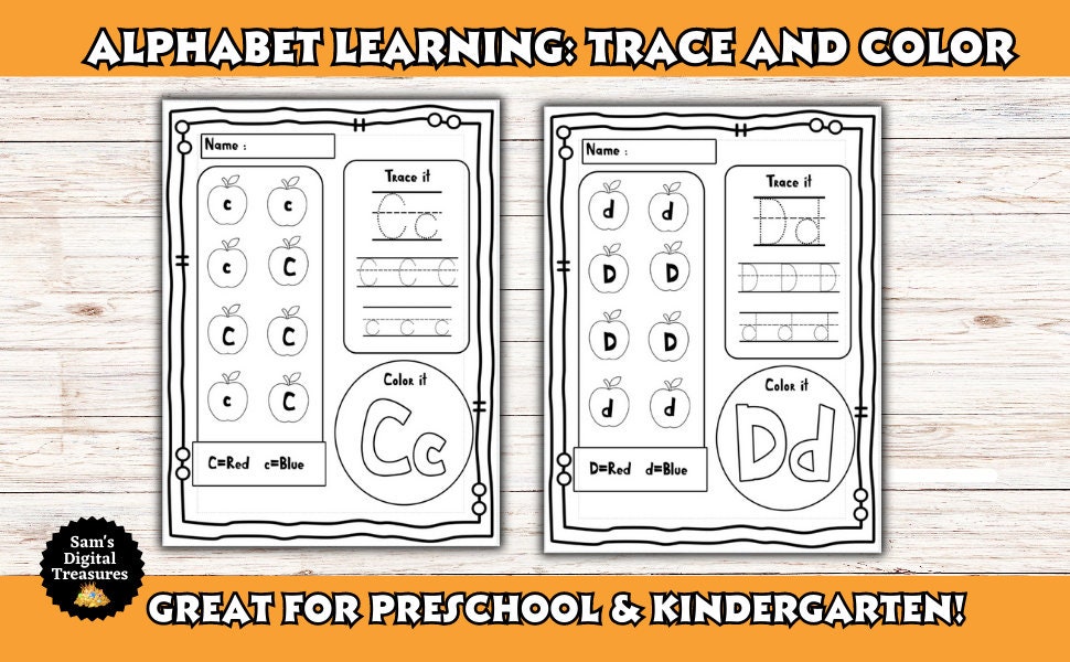 Pre K Worksheets Alphabet Trace and Color Worksheets Handwriting ...