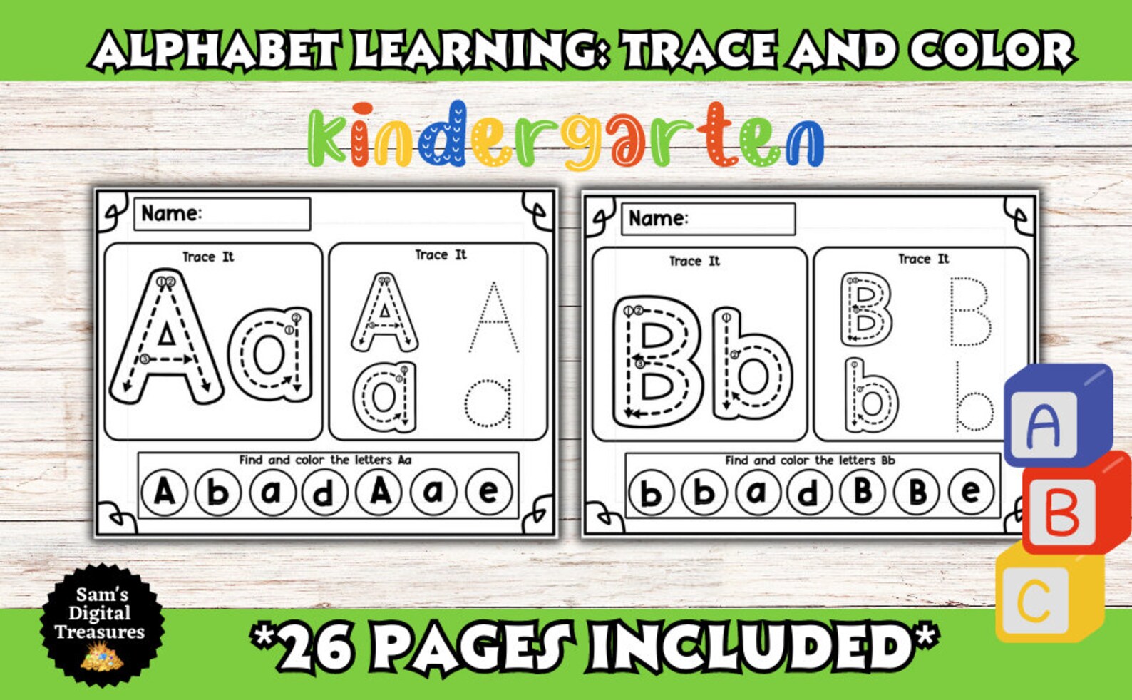 Alphabet Trace and Color Sight Words Worksheets Handwriting Practice ...