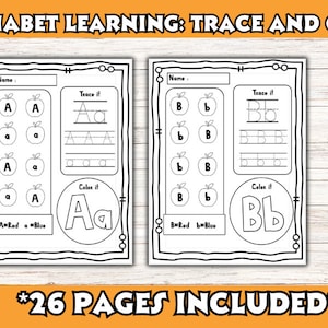 Pre K Worksheets Alphabet Trace and Color Worksheets Handwriting ...