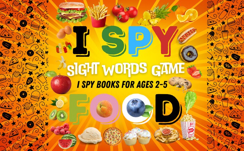 I Spy Food Book for Toddlers, Printable I Spy Game for Kids Ages 1-5 ...