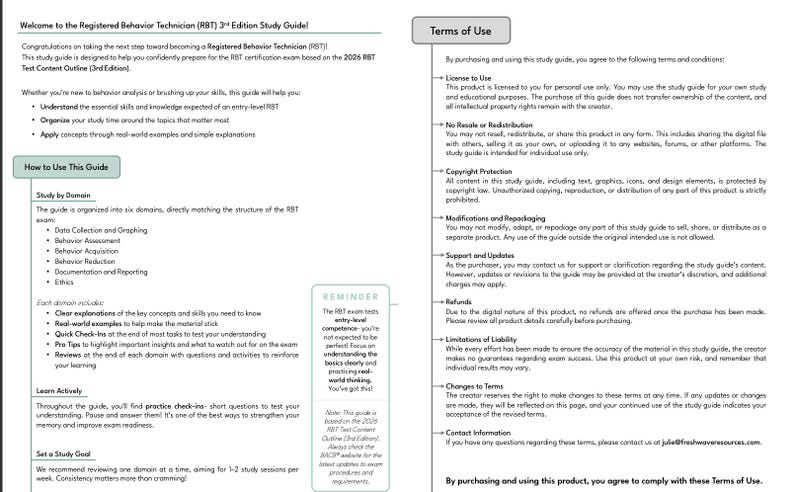 Guía de estudio RBT 2026: Preparación para el examen / Lista de tareas ...