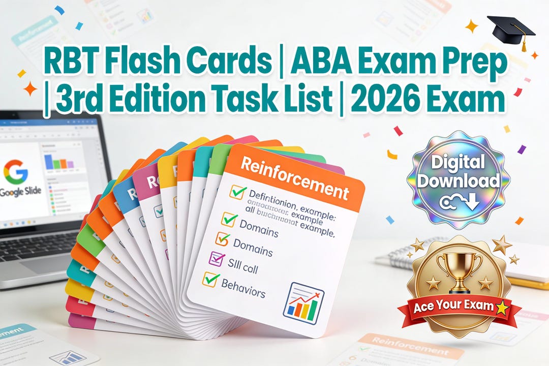 RBT Flash Cards | 3rd Edition Task List | 2026 Exam Prep ABA Exam Prep ...