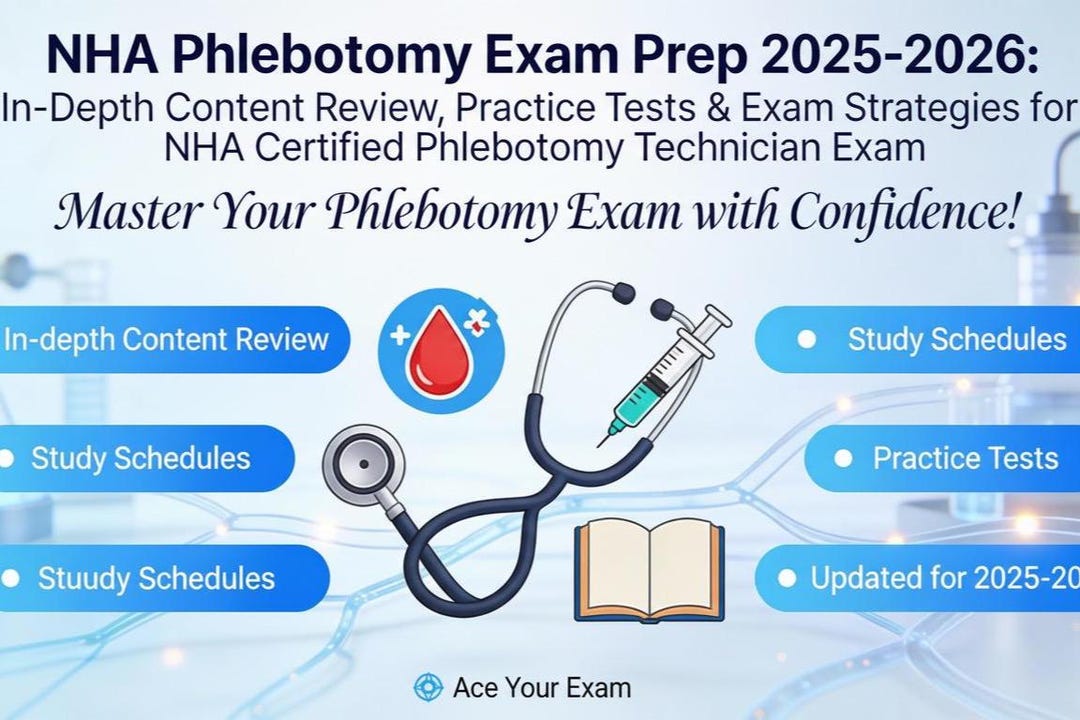 NHA Phlebotomy Exam Prep 2025-2026: Study Guide With Practice Tests ...