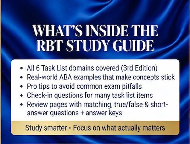 RBT Study Guide 2026 Exam Prep | Digital & Printable 3rd Edition Task ...