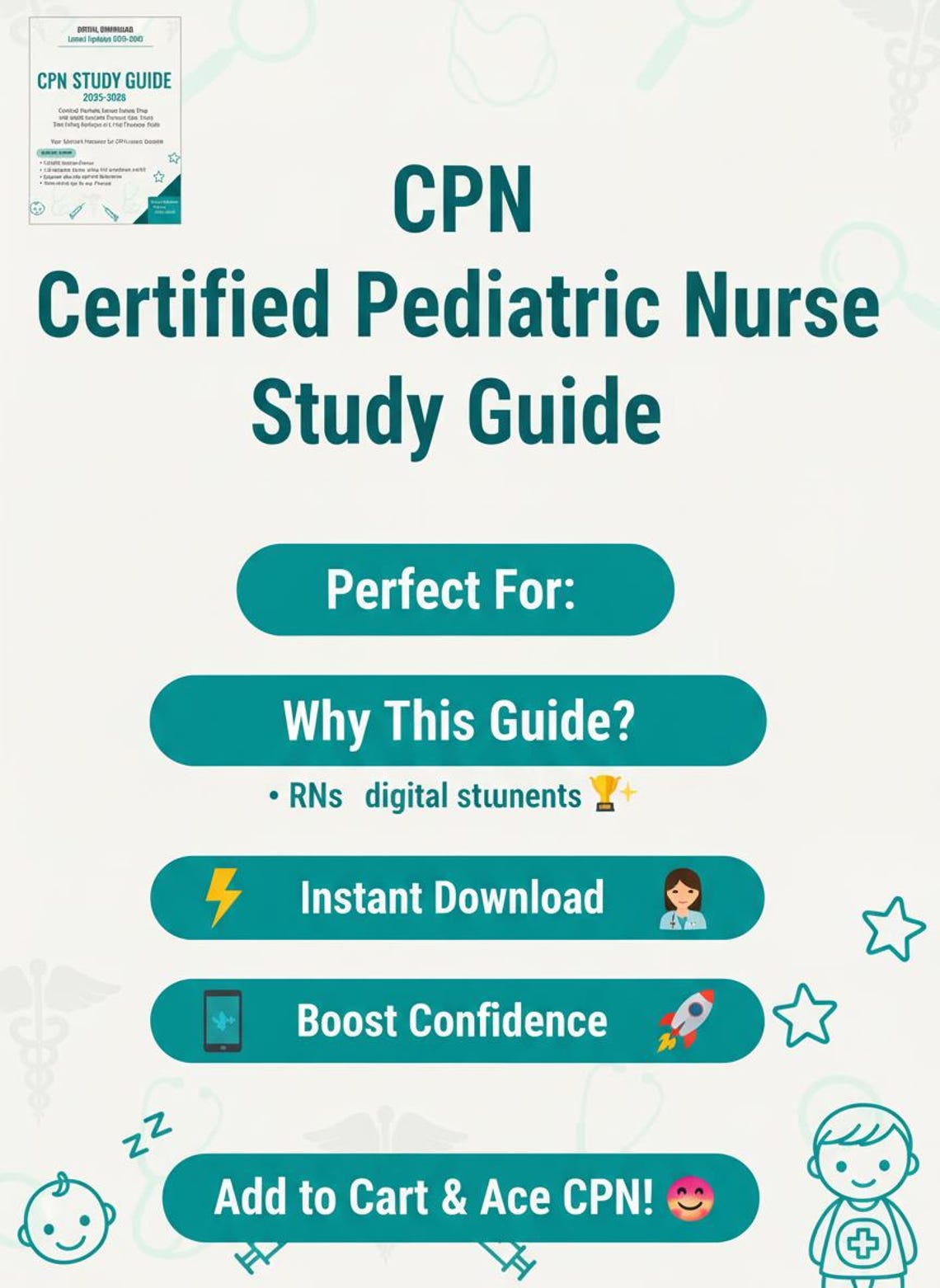 CPN Study Guide : Certified Pediatric Nurse Exam Prep With Detailed ...
