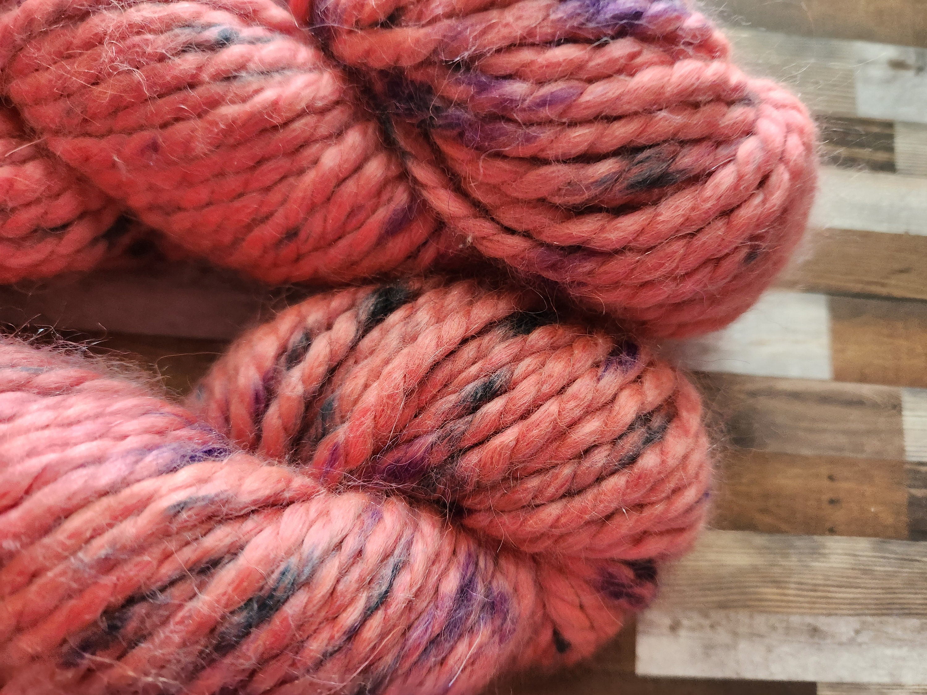 Natural Alpaca Yarn Color Noon Chai Super Bulky Coral Varigated Yarn - Etsy