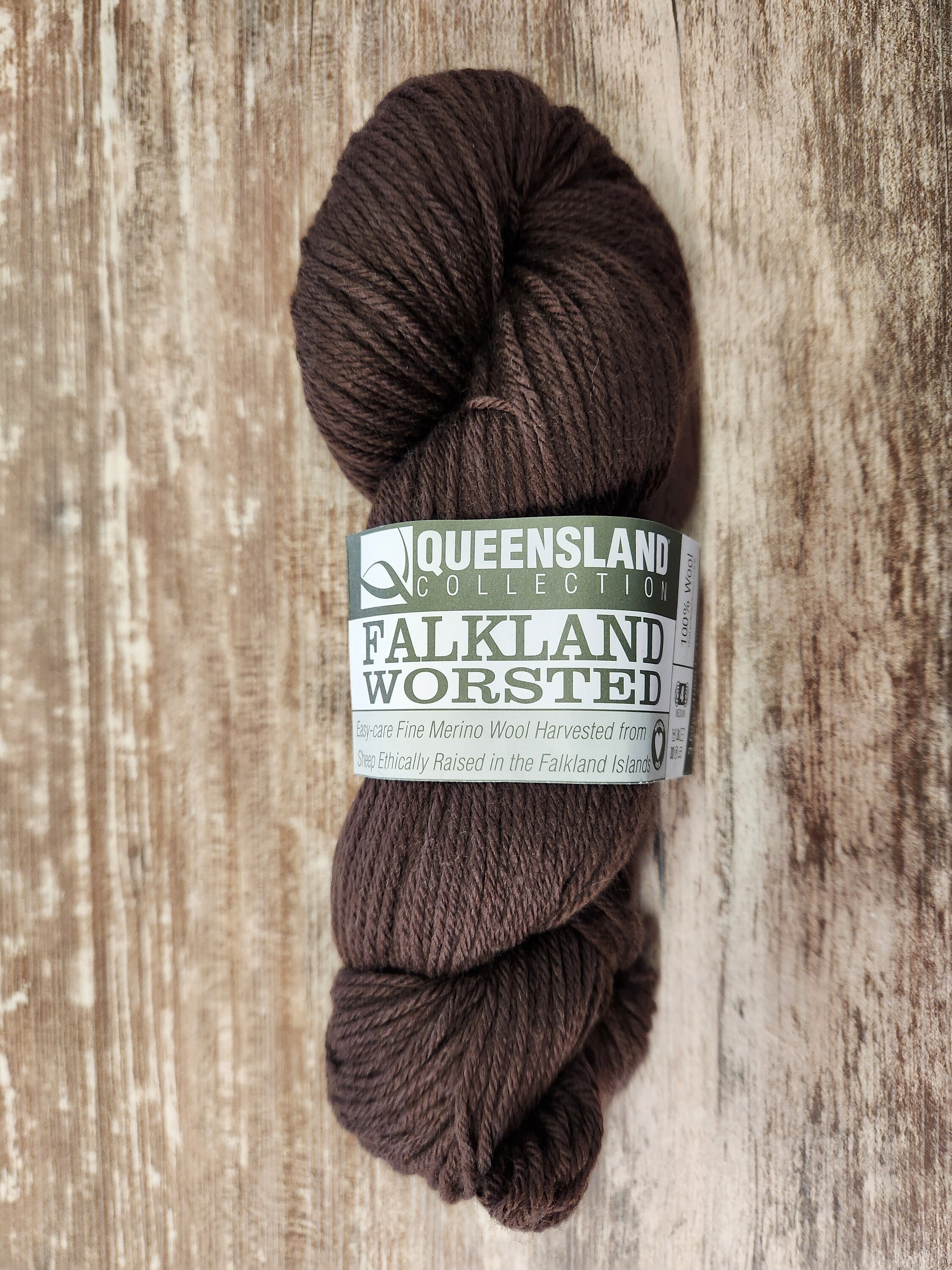 Queensland Falkland Merino Wool Yarn: Worsted Weight, Chestnut Color - Etsy